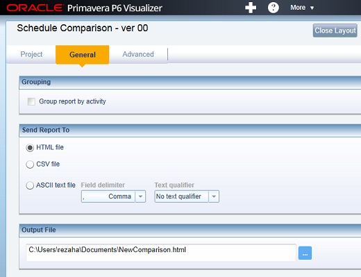 بعد از سربرگ Advanced آیتمهایی رو که برای مقایسه می خوایم انتخاب میکنیم ...